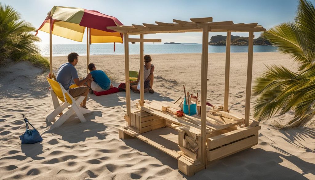 Strandkorb-Aufbau: Montage und Installation